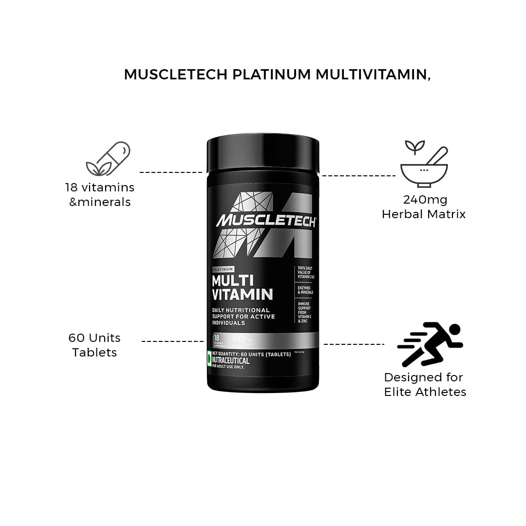 Muscletech Platinum MultiVitamin - 60 tabs