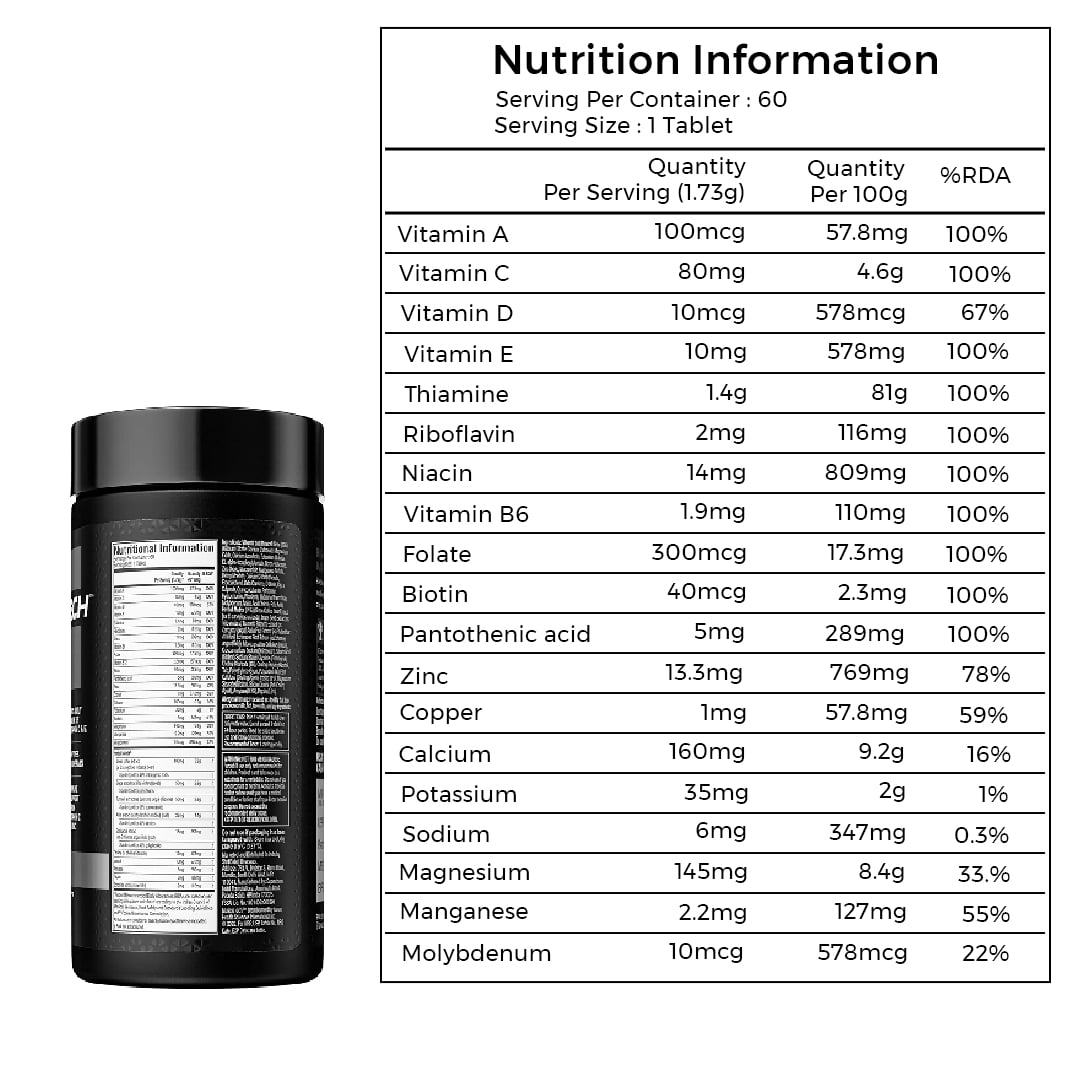 Muscletech Platinum MultiVitamin - 60 tabs