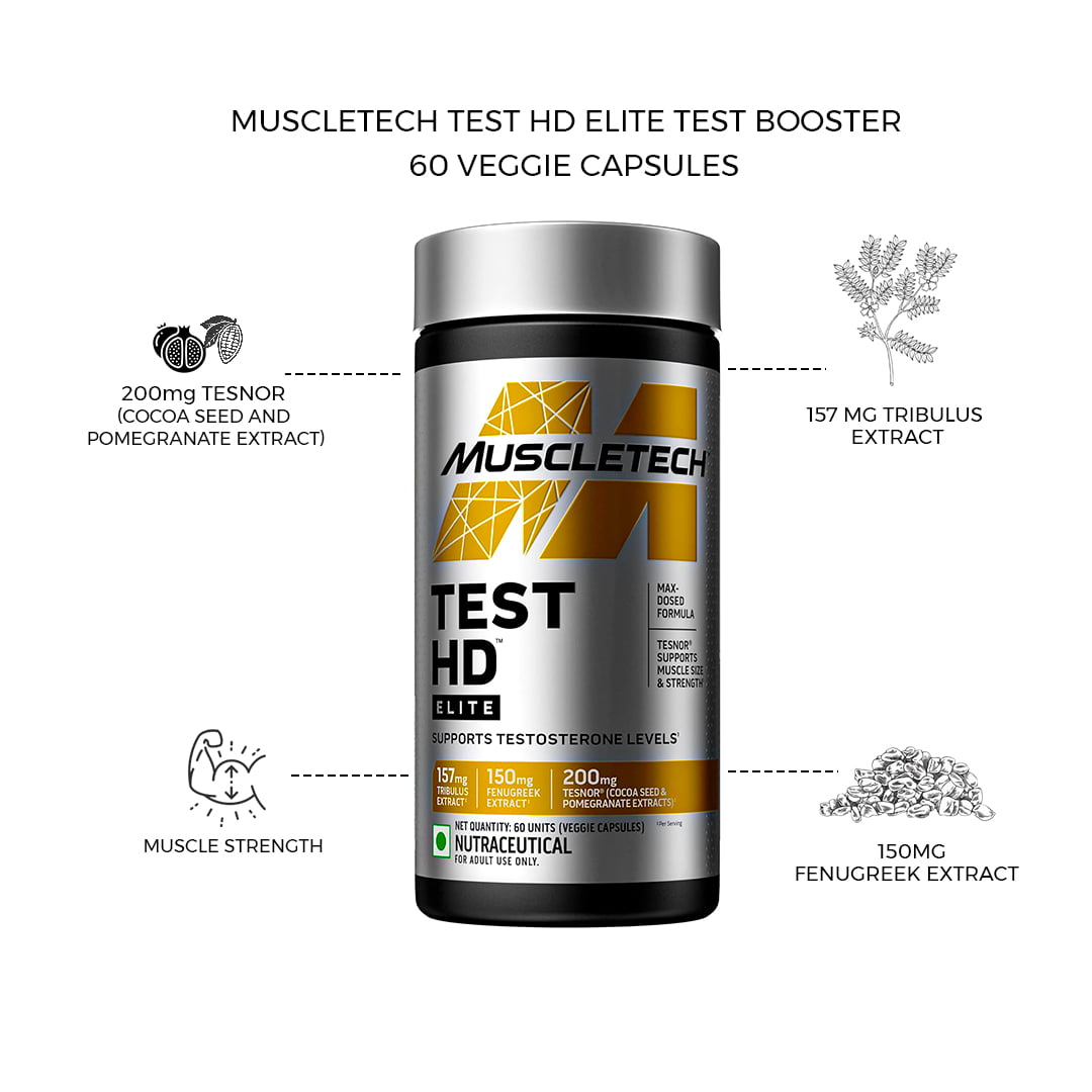 MuscleTech Test HD Elite 60 Veggie Capsules
